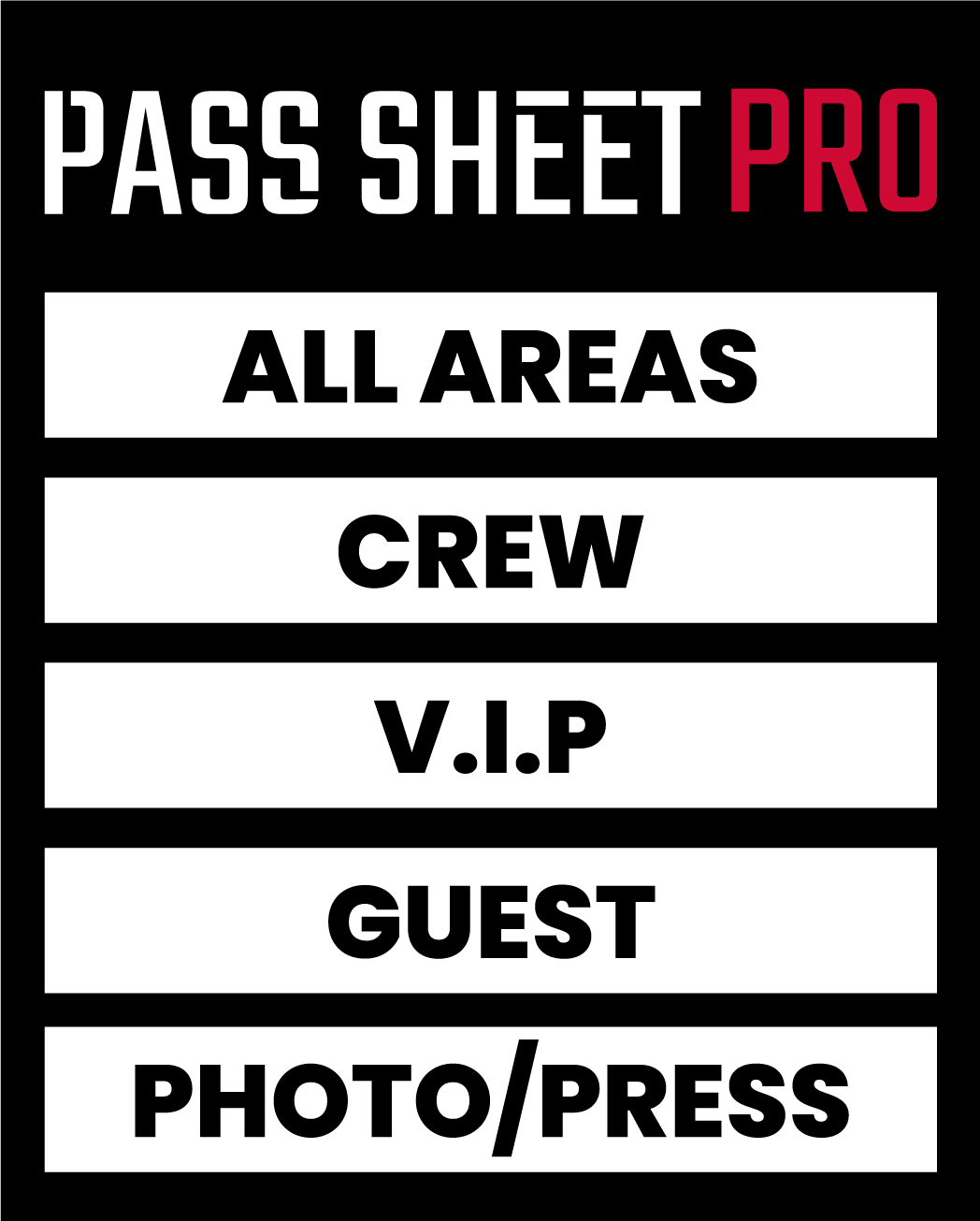Pass Sheet Pro
